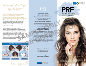 Patient Trifold Brochure - Facial Aesthetics - Bio-PRF